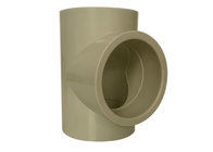 White Hot Melt Socket Plastic Pipe Tee Toxic Free Pp / Pph / Pvdf Material